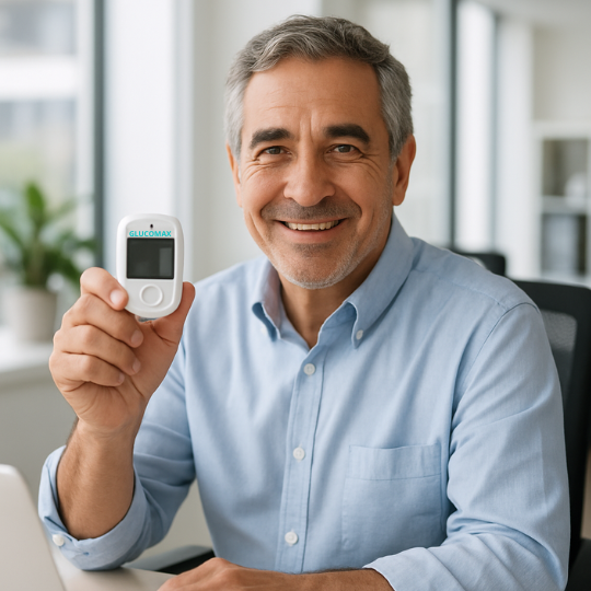GlucoMax™ Glucómetro láser oficial e indoloro